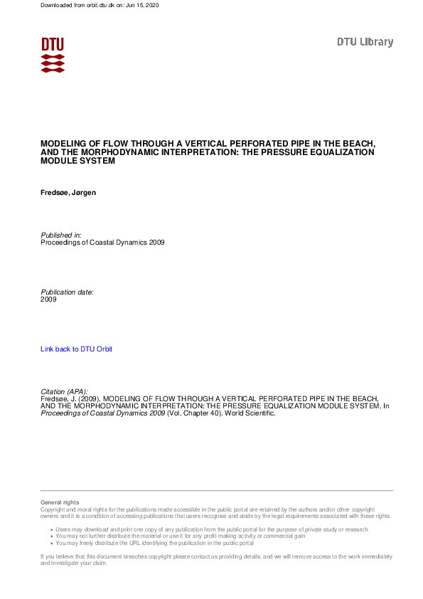 (PDF) 40. Modeling of Flow Through a Vertical Perforated Pipe in the ...