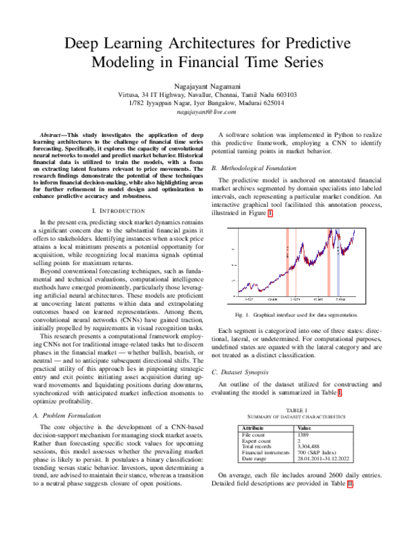 Pdf Deep Learning Architectures For Predictive Modeling In Financial