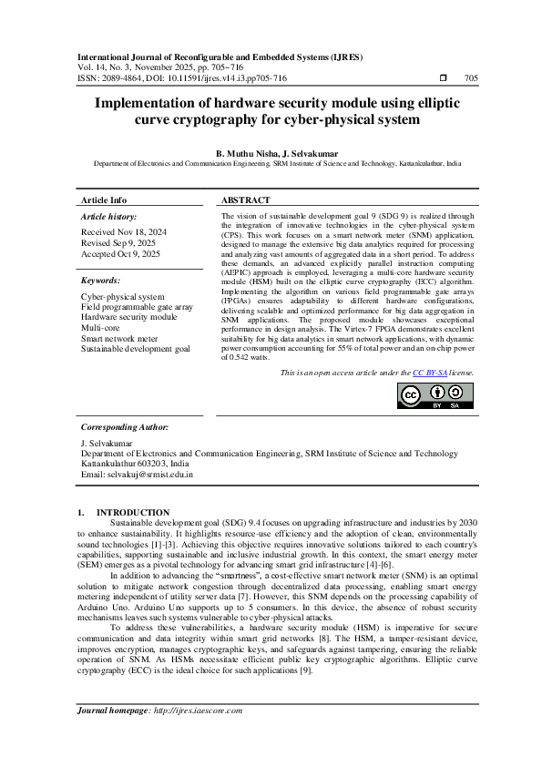 (PDF) Implementation of hardware security module using elliptic curve ...