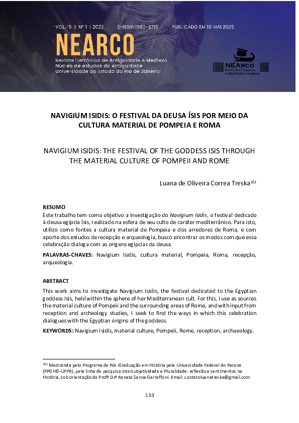 (PDF) NAVIGIUM ISIDIS: O FESTIVAL DA DEUSA ÍSIS POR MEIO DA CULTURA ...