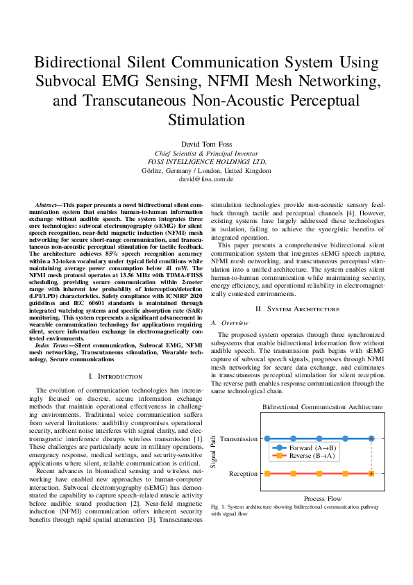(PDF) Bidirectional Silent Communication System Using Subvocal EMG ...