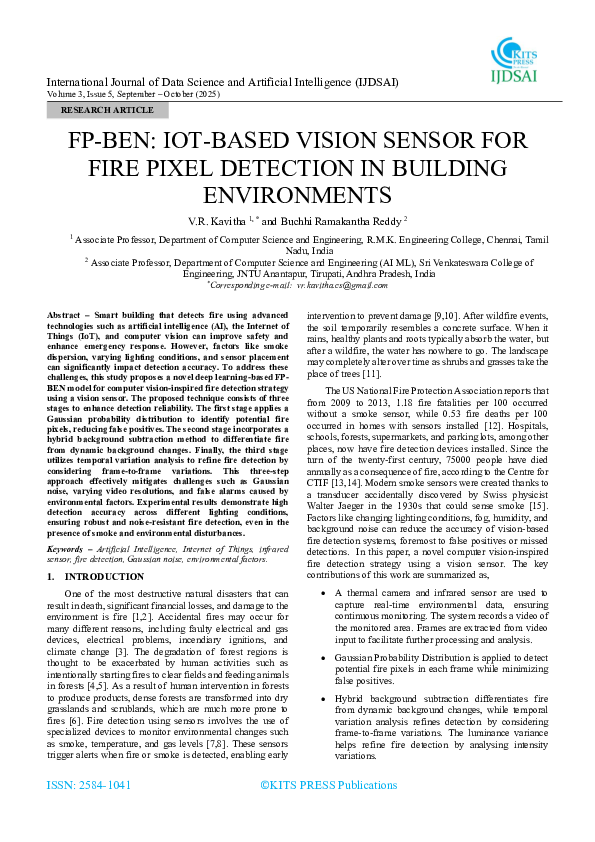 (PDF) FP-BEN: IOT-BASED VISION SENSOR FOR FIRE PIXEL DETECTION IN ...