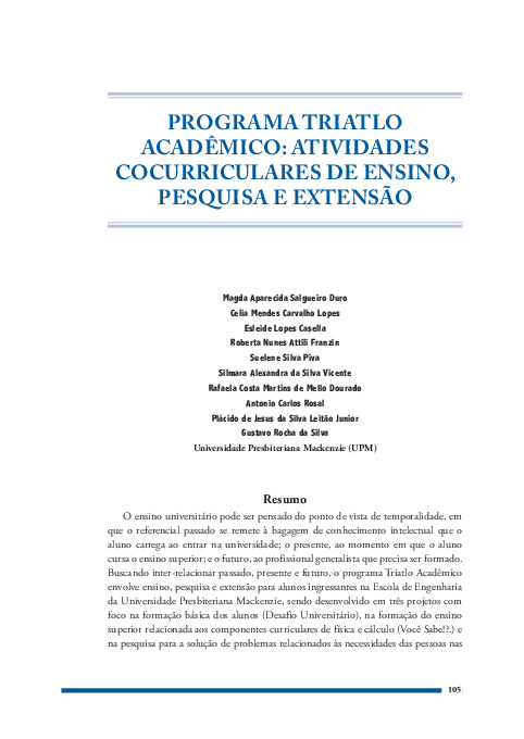 (PDF) Programa triatlo acadêmico: Atividades cocurriculares de ensino ...