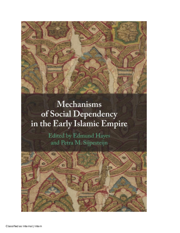 (PDF) Mechanisms of social dependency in the early Islamic Empire