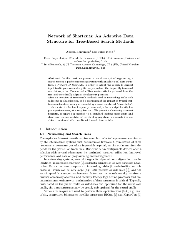 (PDF) Network of Shortcuts: An Adaptive Data Structure for Tree-Based ...