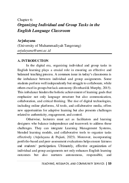 (PDF) Organizing Individual and Group Tasks in the English Language ...
