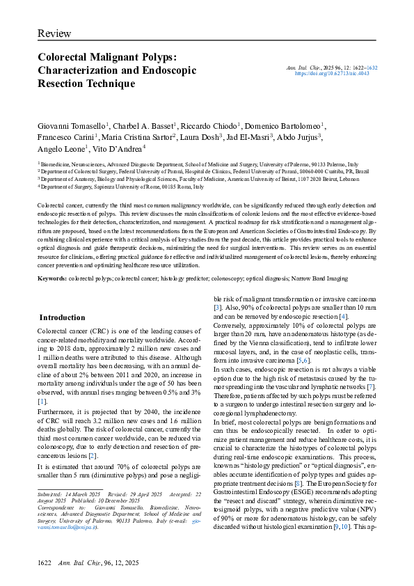 (PDF) Colorectal Malignant Polyps: Characterization and Endoscopic ...