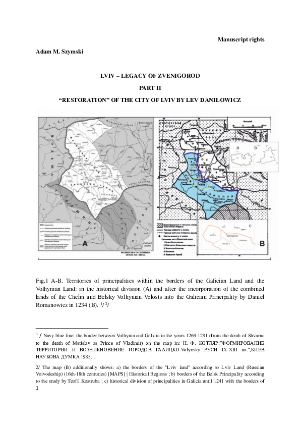 (PDF) A.M.Szymski LVIV – LEGACY OF ZVENIGOROD II