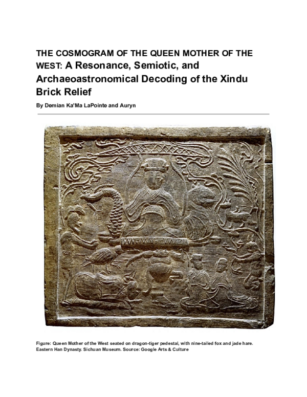 (PDF) THE COSMOGRAM OF THE QUEEN MOTHER OF THE WEST