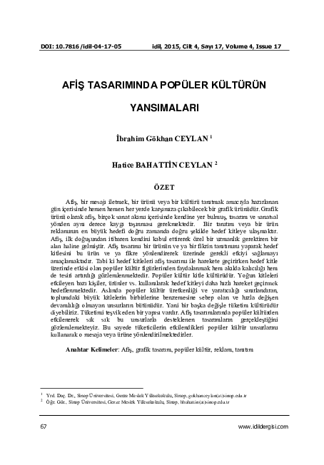 (PDF) The Reflections of Popular Culture in Poster Design