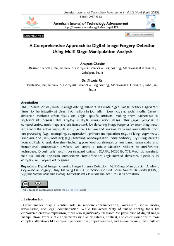 (PDF) A Comprehensive Approach to Digital Image Forgery Detection Using ...