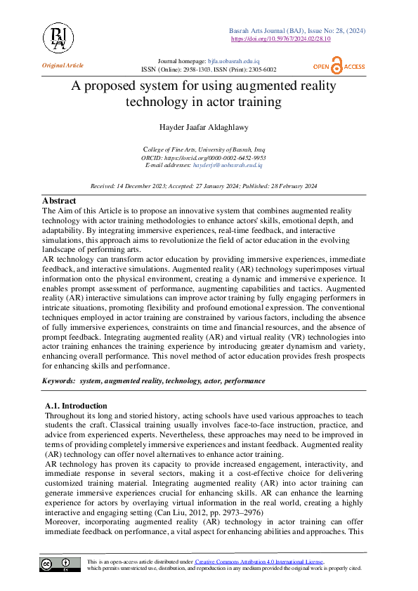 (PDF) A proposed system for using augmented reality technology in actor ...
