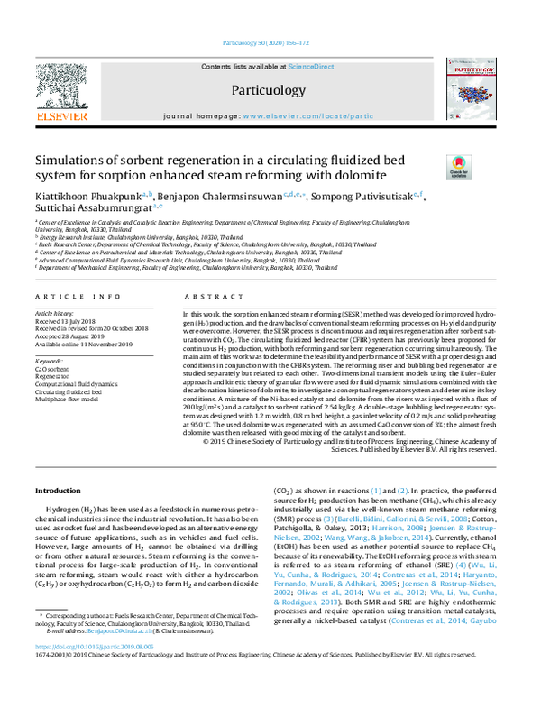 (PDF) Simulations of sorbent regeneration in a circulating fluidized ...