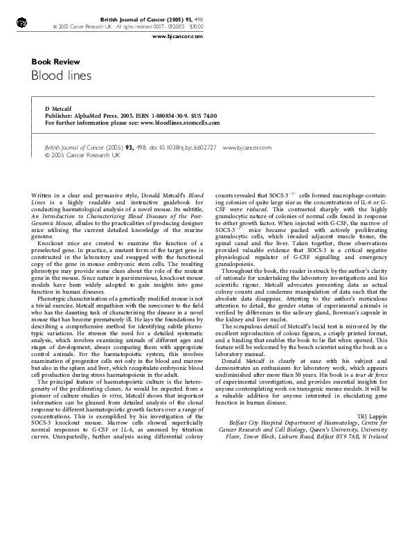 (PDF) Blood lines