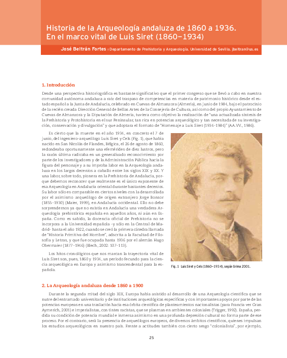 (PDF) Historia de la Arqueología andaluza de 1860 a 1936: En el marco ...