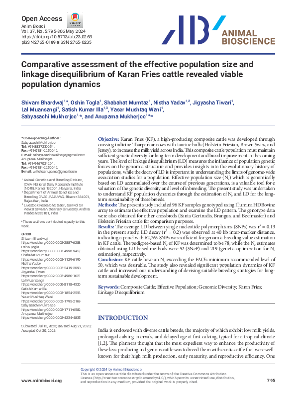 (PDF) Comparative assessment of the effective population size and ...