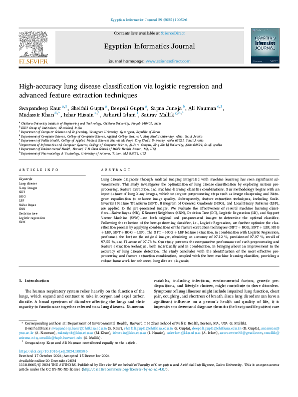 (PDF) High-accuracy lung disease classification via logistic regression ...