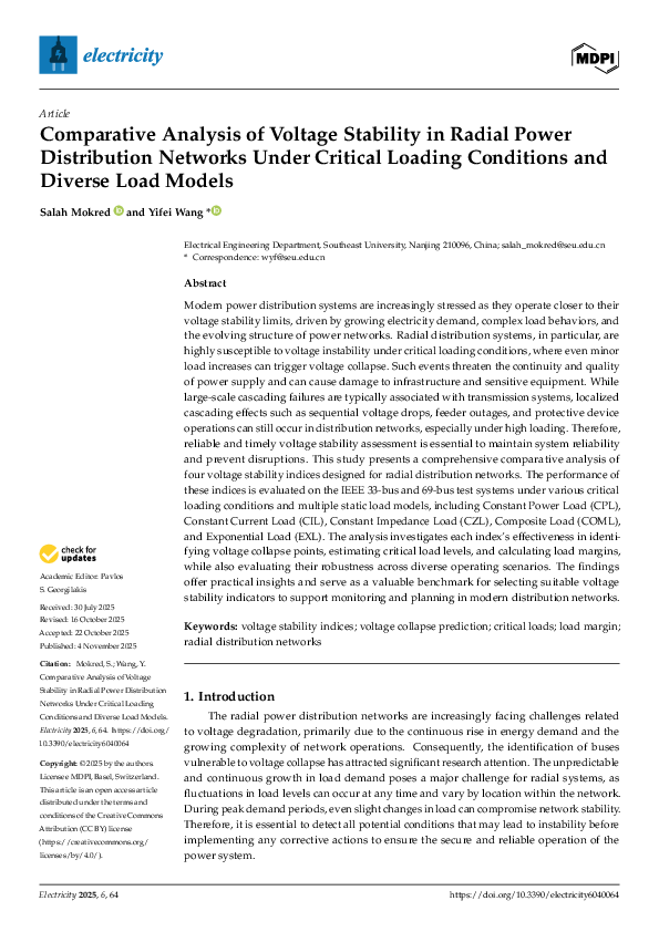 (PDF) Comparative Analysis of Voltage Stability in Radial Power ...