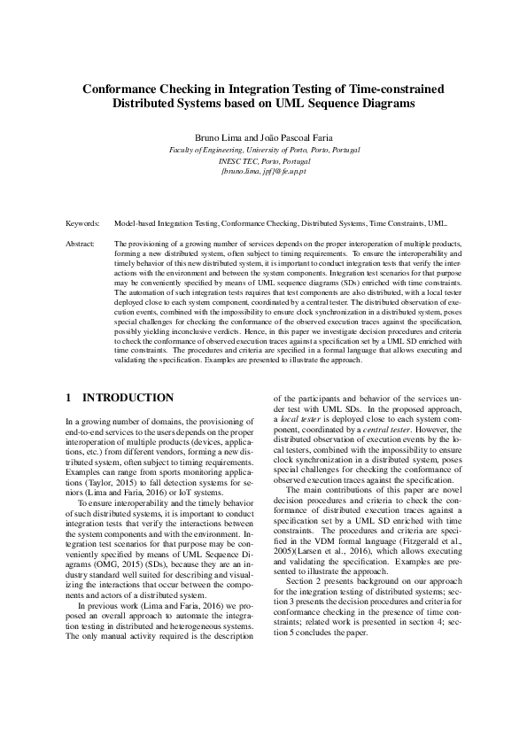 (PDF) Conformance Checking in Integration Testing of Time-constrained ...