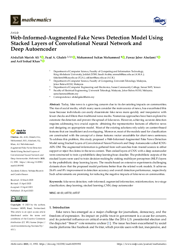 (PDF) Web-Informed-Augmented Fake News Detection Model Using Stacked ...