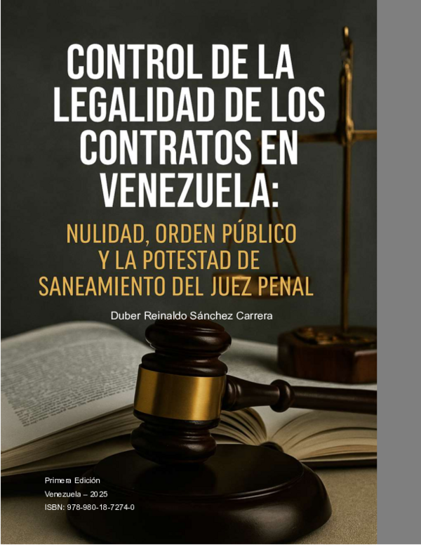 (PDF) CONTROL DE LA LEGALIDAD DE LOS CONTRATOS EN VENEZUELA: Nulidad ...
