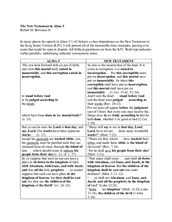 (PDF) The New Testament in Alma 5