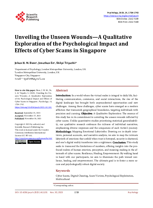 (PDF) Unveiling the Unseen Wounds—A Qualitative Exploration of the ...