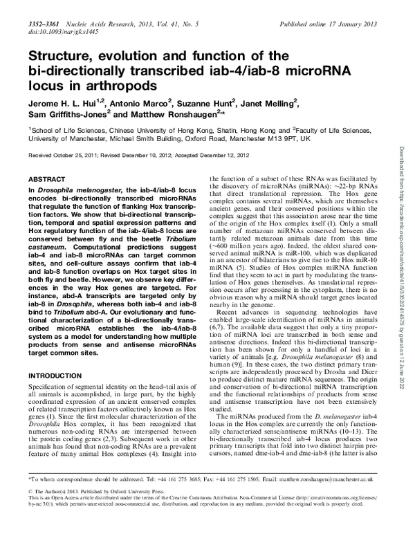 (PDF) Structure, evolution and function of the bi-directionally ...