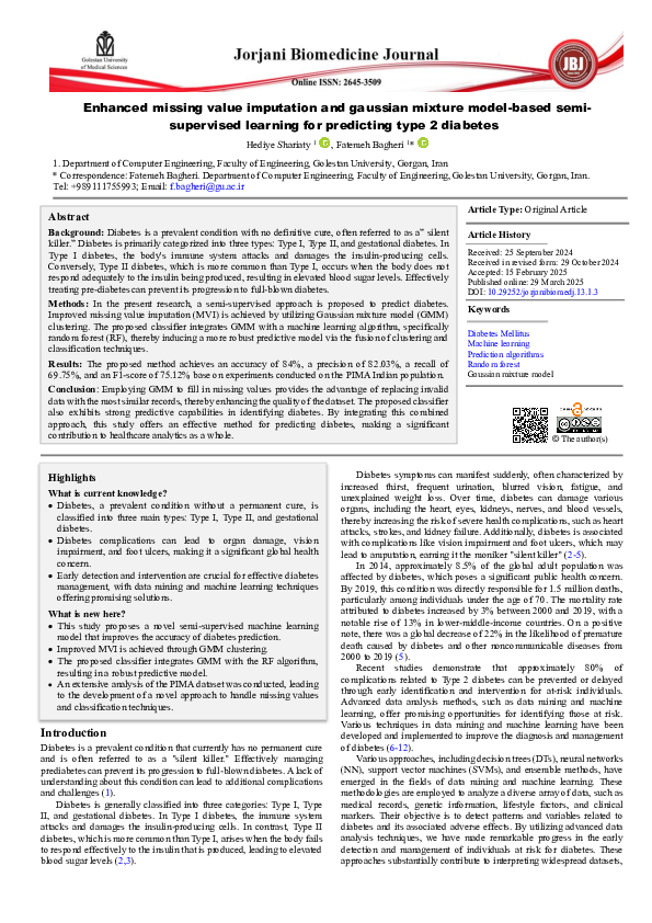 (PDF) Enhanced missing value imputation and gaussian mixture model-based semi-supervised ...