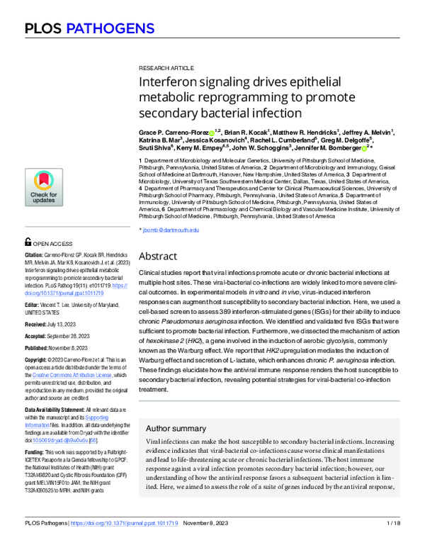 (PDF) Interferon signaling drives epithelial metabolic reprogramming to ...