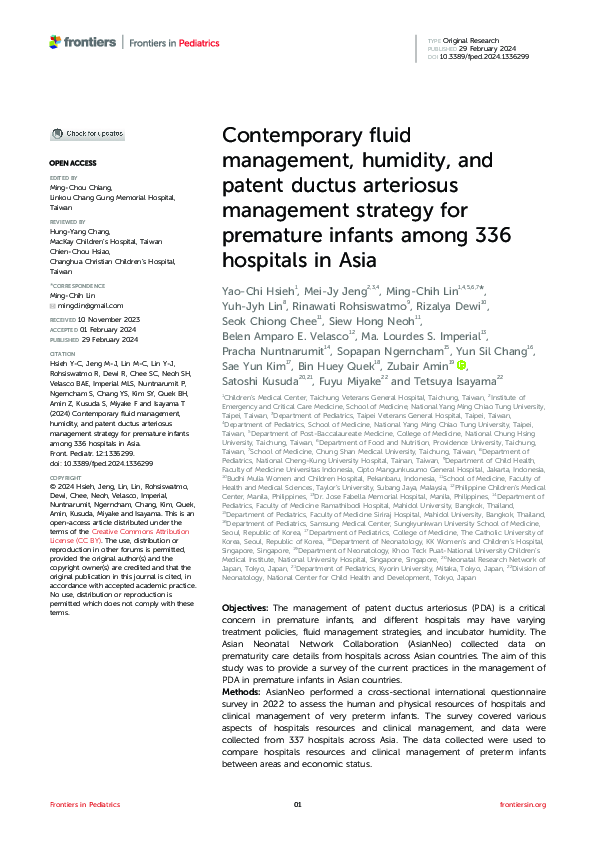 (PDF) Contemporary fluid management, humidity, and patent ductus ...
