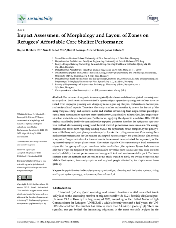 (PDF) Impact Assessment of Morphology and Layout of Zones on Refugees ...