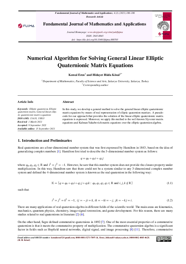(PDF) Numerical Algorithm for Solving General Linear Elliptic ...