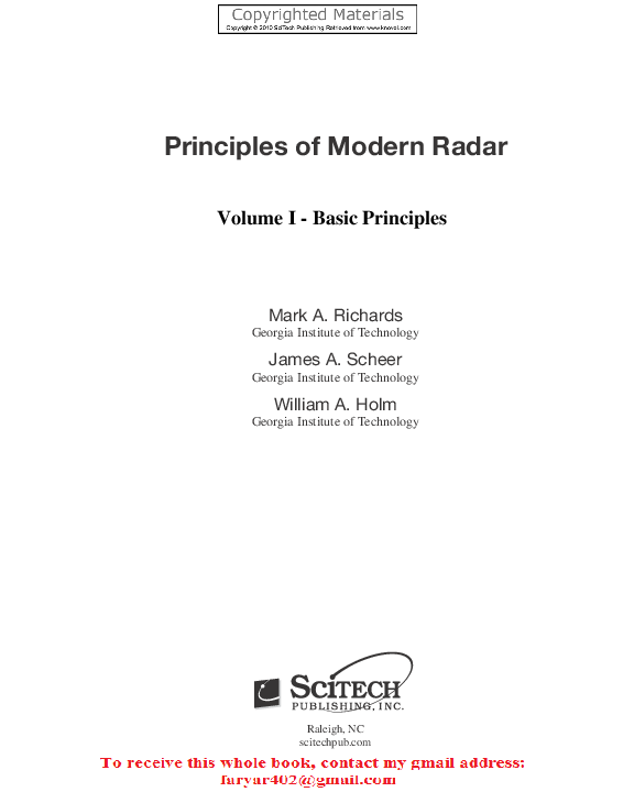 (PDF) Principles of Modern Radar Volume I -Basic Principles