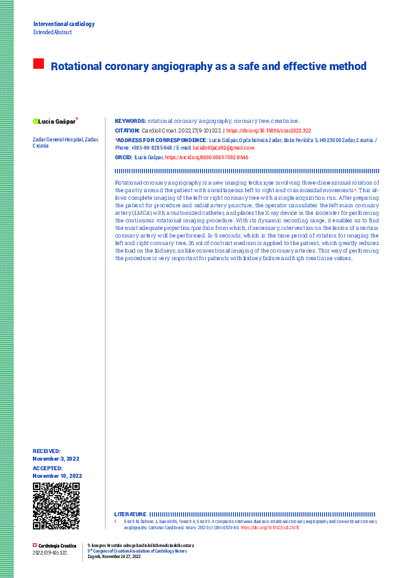 (PDF) Rotational coronary angiography as a safe and effective method