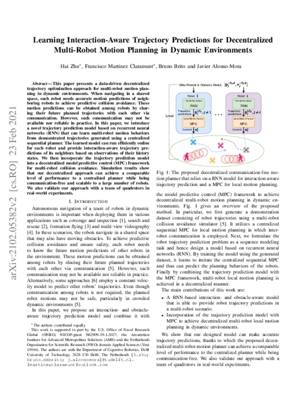 (PDF) Learning Interaction-Aware Trajectory Predictions for ...