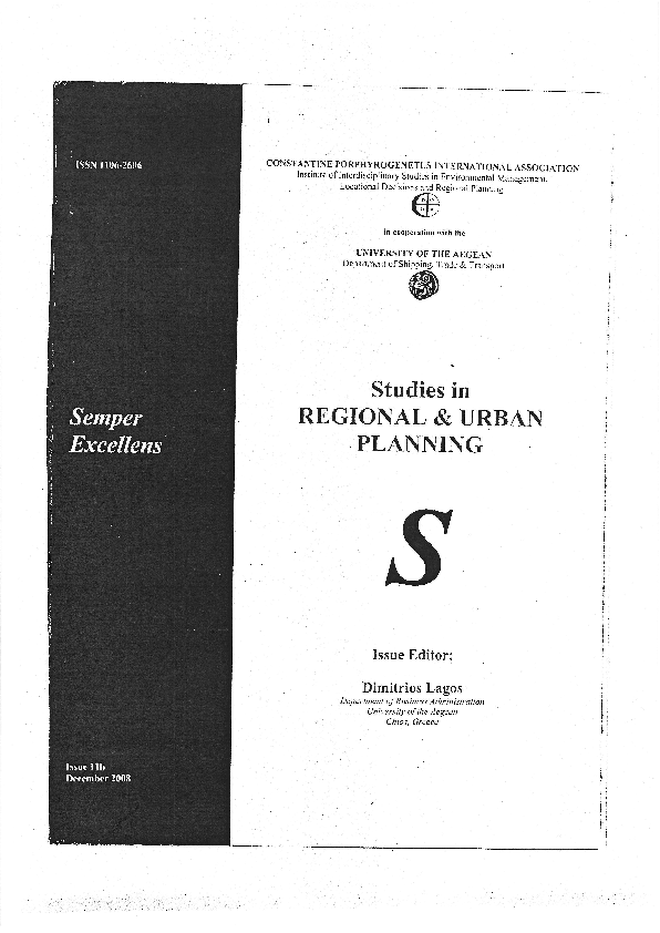 (PDF) REGIONAL DEVELOPMENT AND ENVIRONMENTAL PROTECTION IN GREECE
