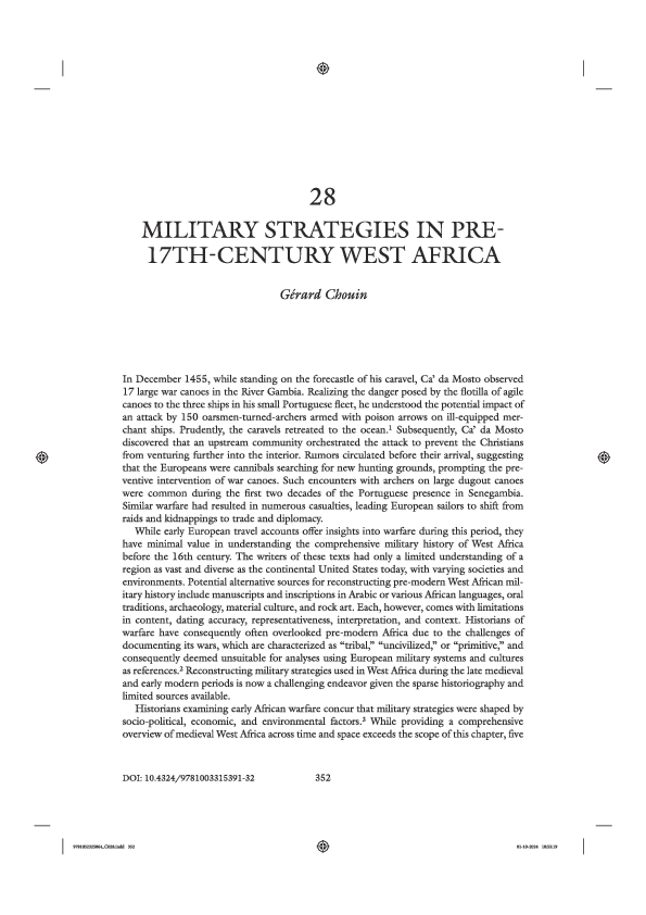 (PDF) 2024 - Military strategies in pre-17th c. West Africa.