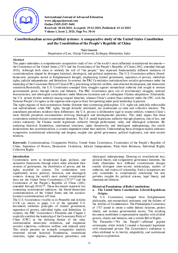 (PDF) Constitutionalism across political systems: A comparative study ...