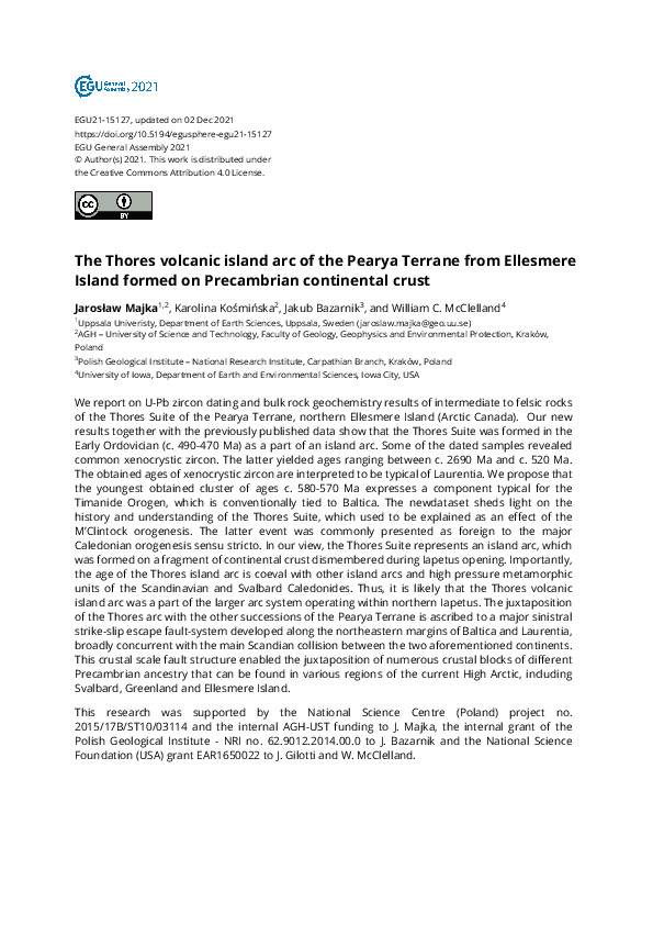 (PDF) The Thores volcanic island arc of the Pearya Terrane from ...