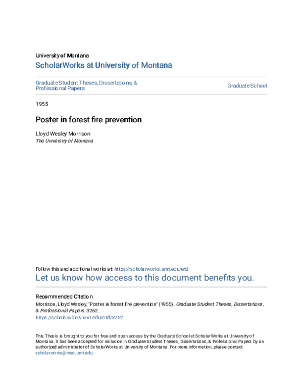 (PDF) Poster in forest fire prevention