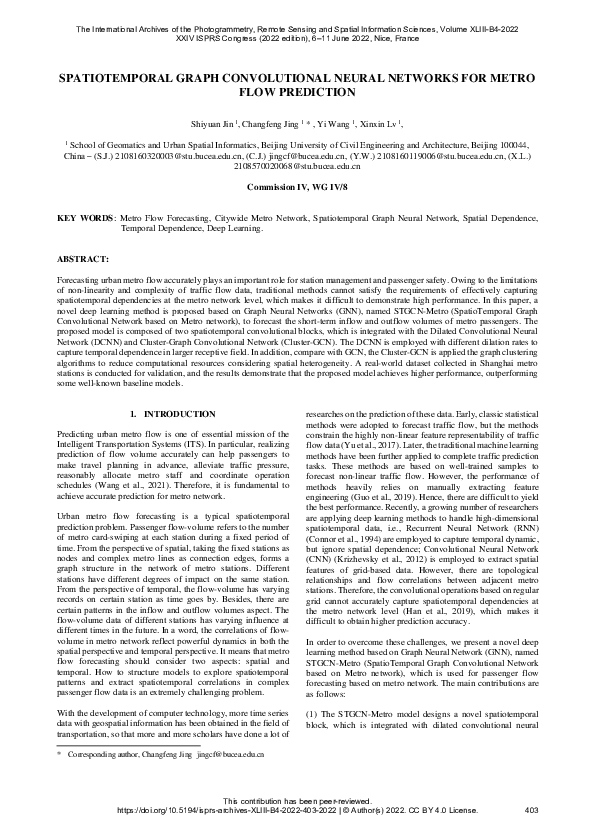 (PDF) Spatiotemporal Graph Convolutional Neural Networks for Metro Flow ...