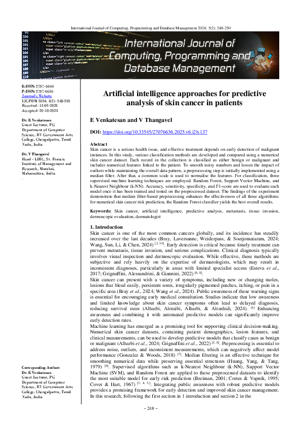 (PDF) Artificial intelligence approaches for predictive analysis of ...