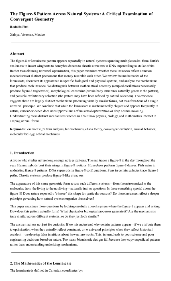 (PDF) The Figure-8 Pattern Across Natural Systems: A Critical ...