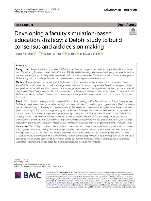 (PDF) Developing a faculty simulation-based education strategy: a ...