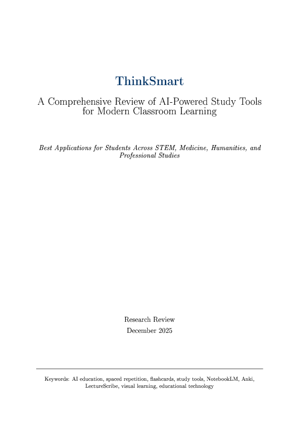 (PDF) Best AI Study Tools Research