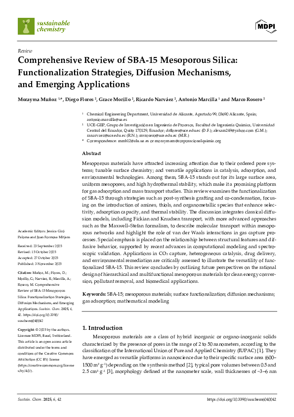 (PDF) Comprehensive Review of SBA-15 Mesoporous Silica ...