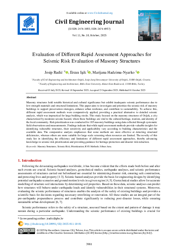 (PDF) Evaluation of Different Rapid Assessment Approaches for Seismic ...