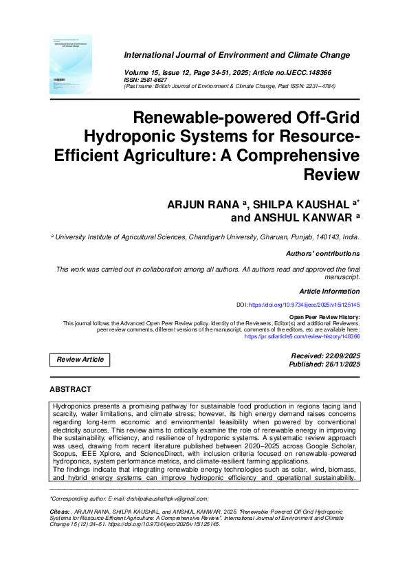 (PDF) Renewable-powered Off-Grid Hydroponic Systems for Resource ...