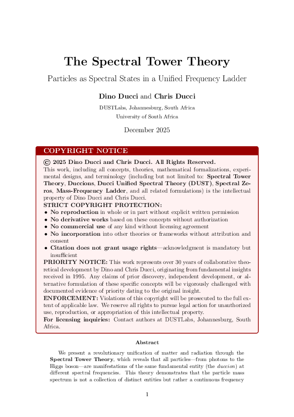 (PDF) Particles as Spectral States in a Unified Frequency Ladder